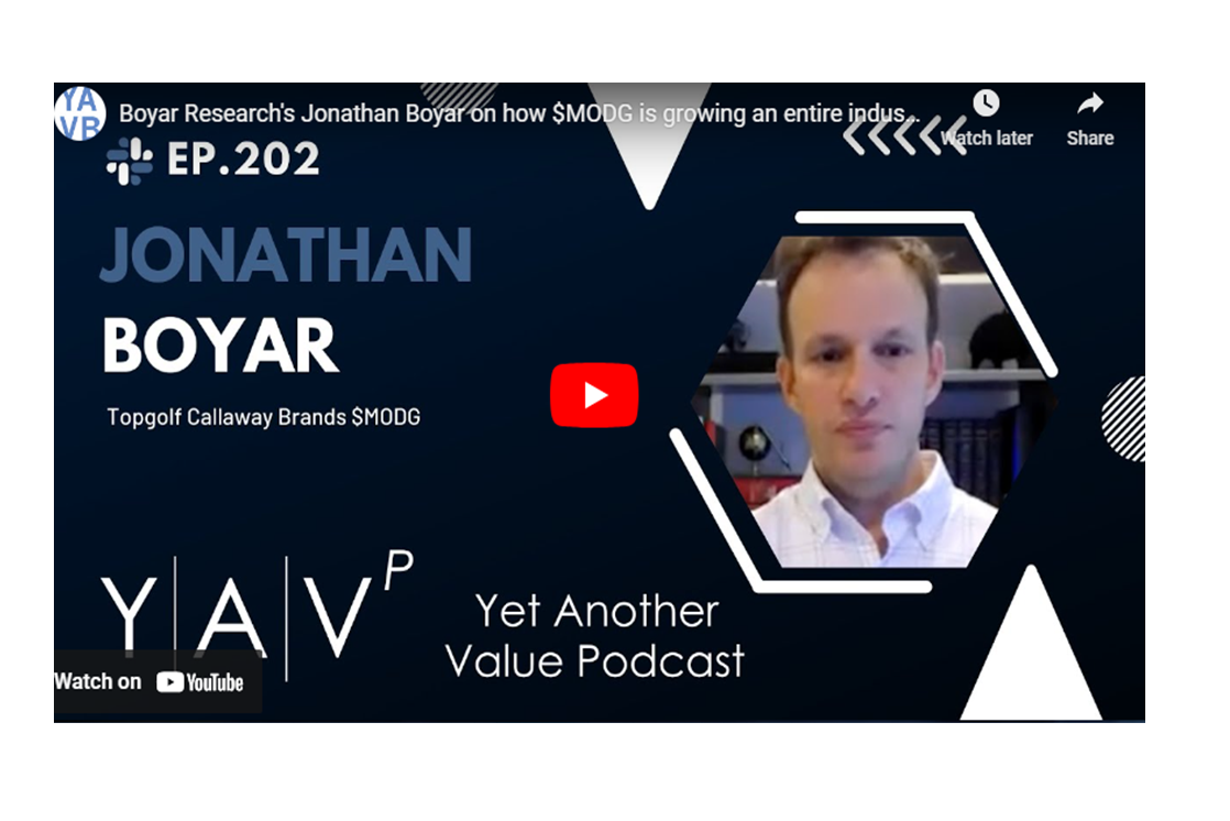 Jonathan Boyar On How TopGolf Callaway Brands Is Growing An Entire Industry